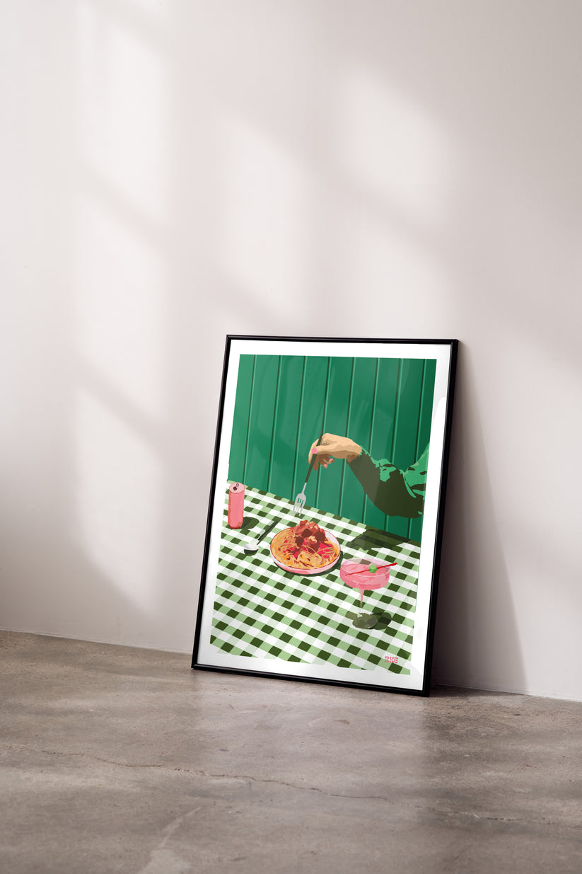 Green Kitchen Poster by RKE Design | Cay Collective