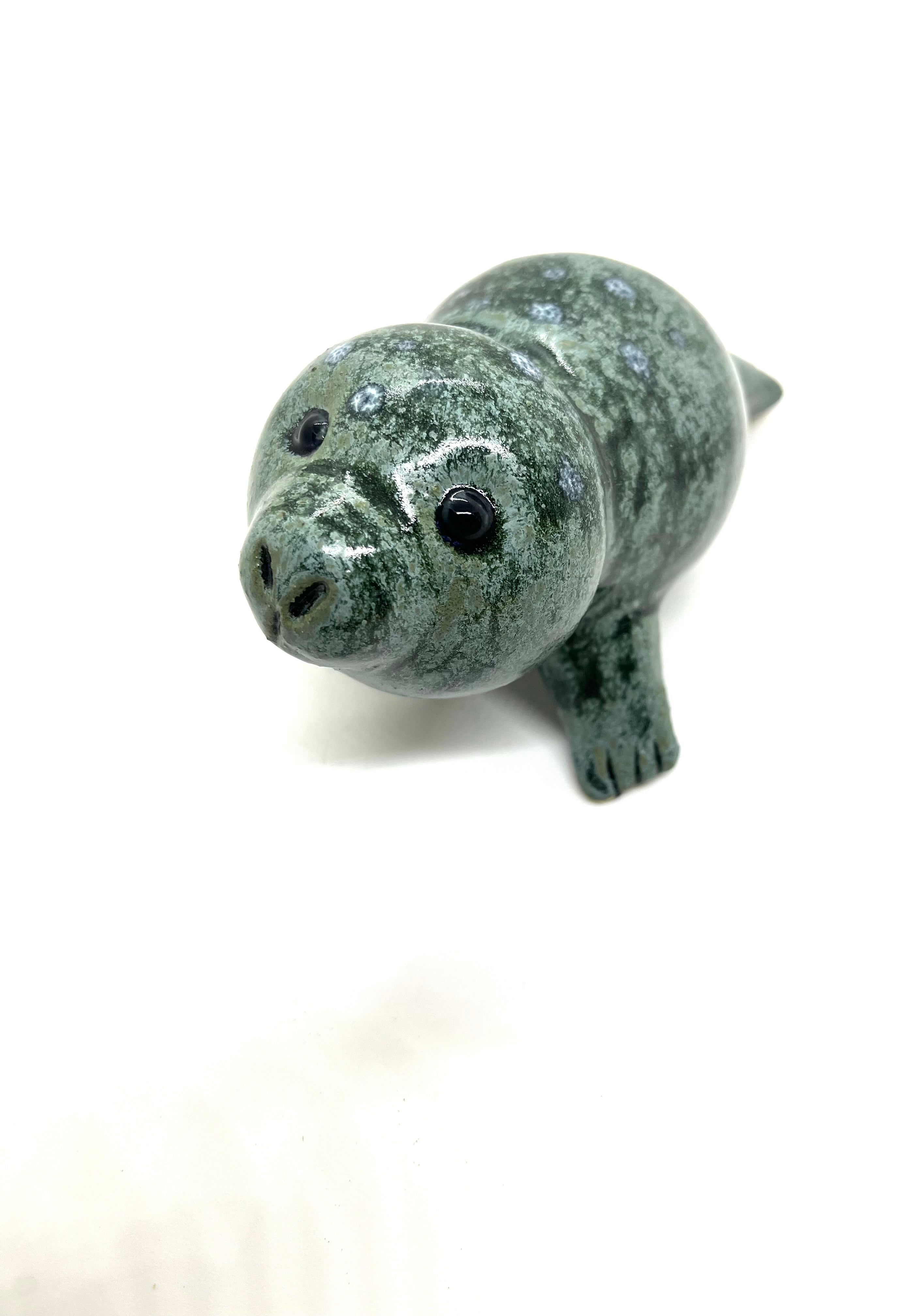 Ceramic seal - blue and grey glaze – Cay Collective