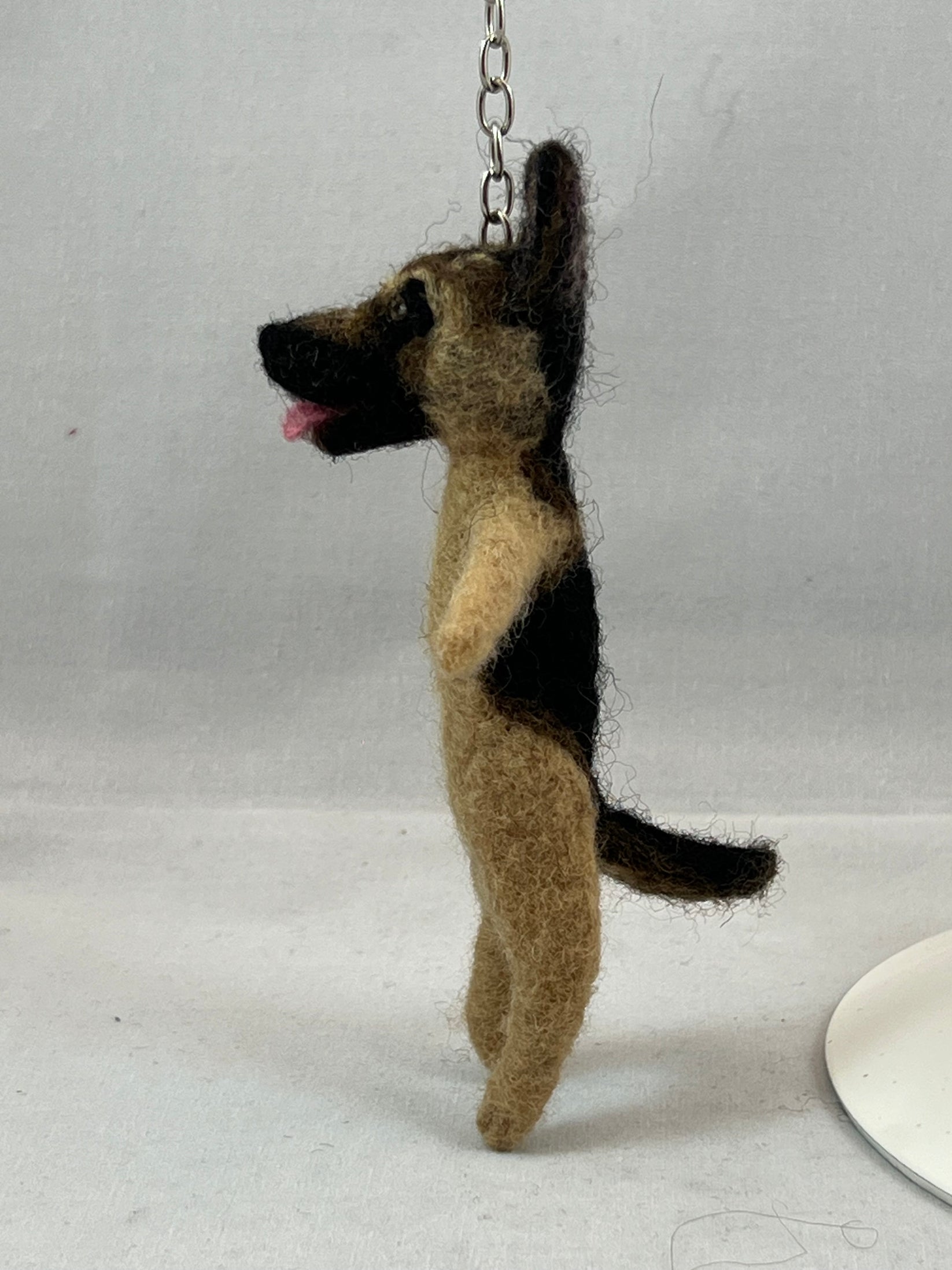 Needlefelted German shepard keychain – Cay Collective