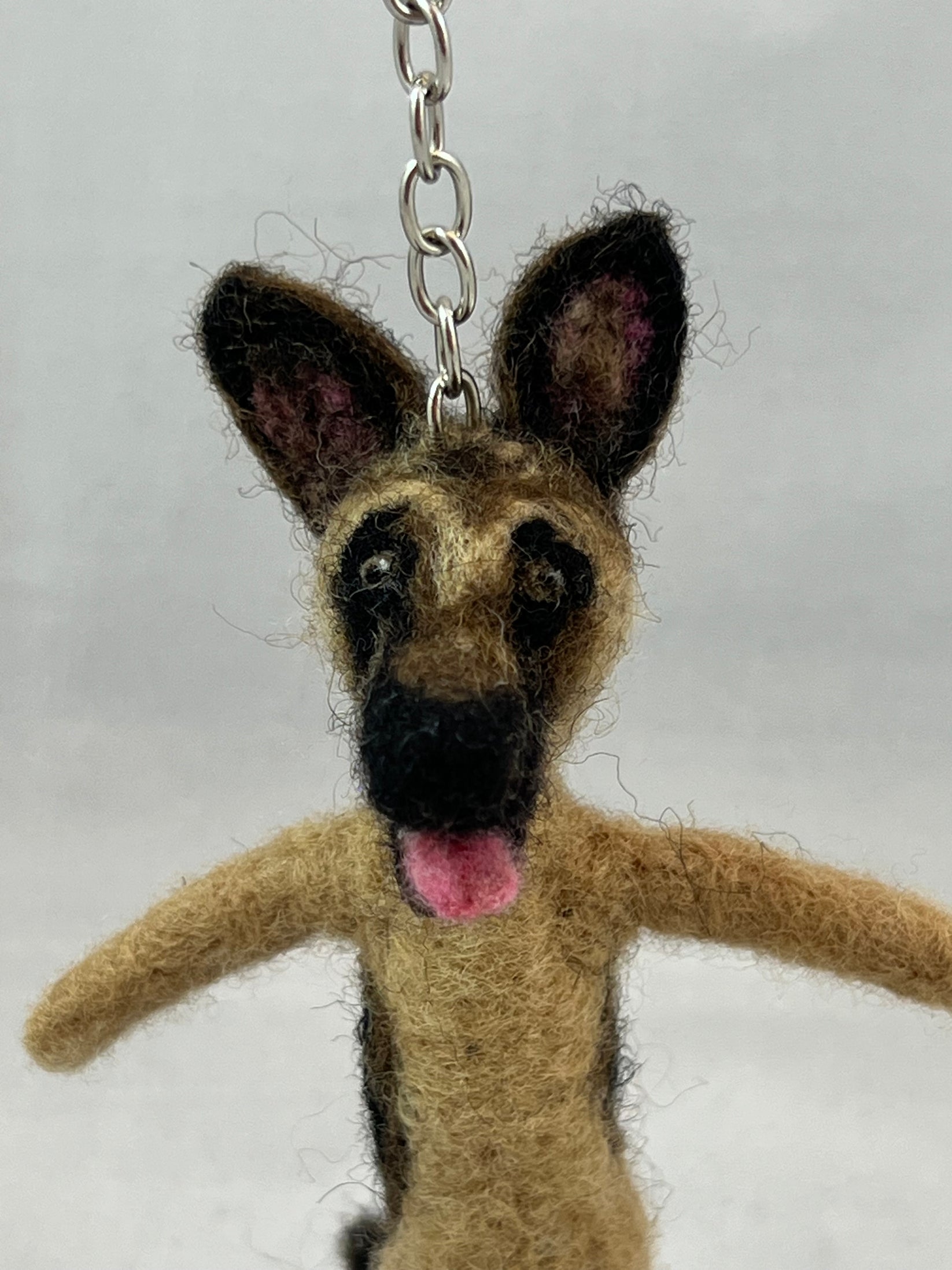 Needlefelted German shepard keychain – Cay Collective